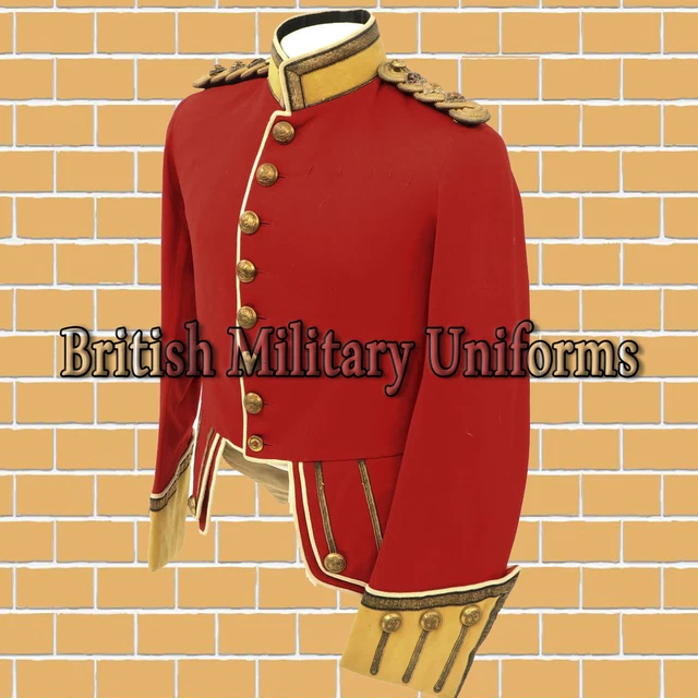 RED BRITISH REGIMENT Colonel WWII Gordon Highlanders Yellow Cuffs Wool ...