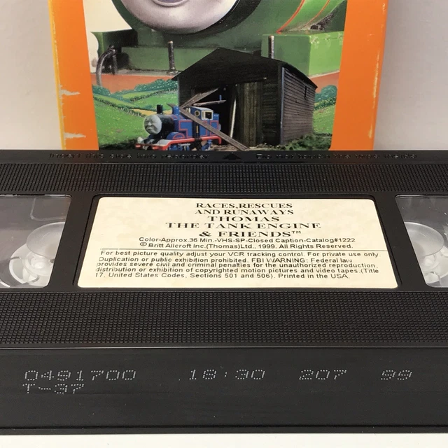 THOMAS THE TANK Engine Friends Races Rescues Runaways VHS Video Tape ...