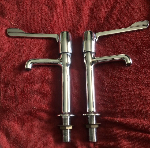 MARKWIK ARMITAGE SHANKS Pair Hospital Spec. High Neck Pillar Taps ...