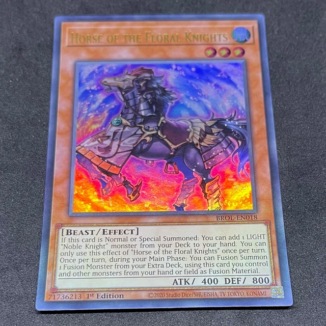 CARTA YU GI Oh HORSE OF THE FLORAL KNIGHTS Ultra Rare BROL-EN018 1Ed ...