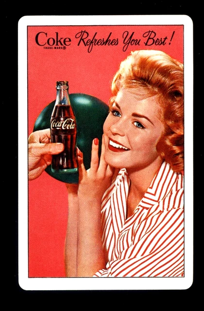 PLAYING CARD COCA Cola Female Coke Refreshes You Best Holds Bottle Coke ...