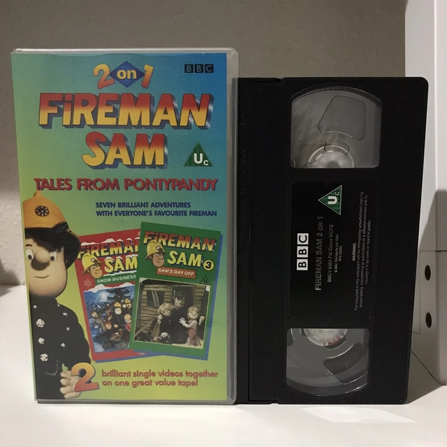 FIREMAN SAM 2 On 1 Bbc Video Hero Next Door Lost Cat Pal Vhs Video Kids ...