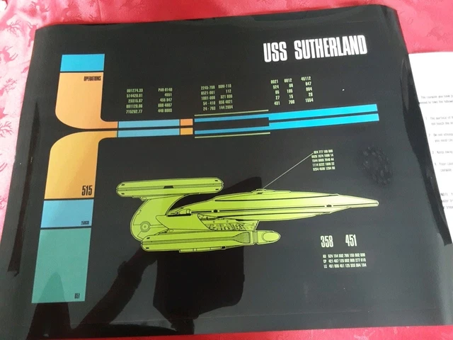 STAR TREK LCARS Transparency Console Display Of USS Sutherland £11.85 ...