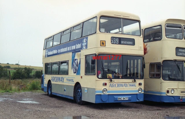 ORIGINAL BUS PHOTOGRAPHIC negative Archway Travel Atlantean BNC947T, Ex ...