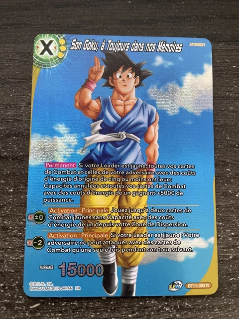 CARTE DRAGON BALL Super Dbs Son Goku, A Toujours Dans Nos Mémoires Ts01 Bt11-093 EUR 6,90 ...
