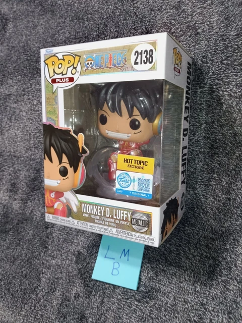 FUNKO POP ONE Piece Monkey D Luffy 2138 Egghead Arc Metallic Hot Topic ...