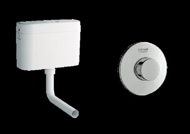 GROHE ADAGIO CONCEALED Cistern Side Inlet 37762 Sho Round Air Push ...