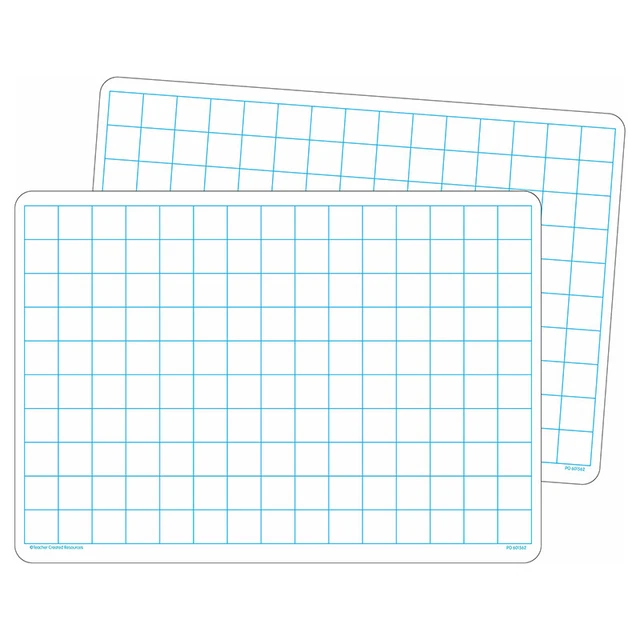 TEACHER CREATED RESOURCES Double-Sided Math Grid Dry Erase Boards, Pack ...