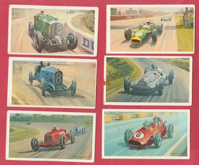 MOBIL STORY OF grand prix racing 6 cards Fagioli Clark Seaman Hawthorn ...