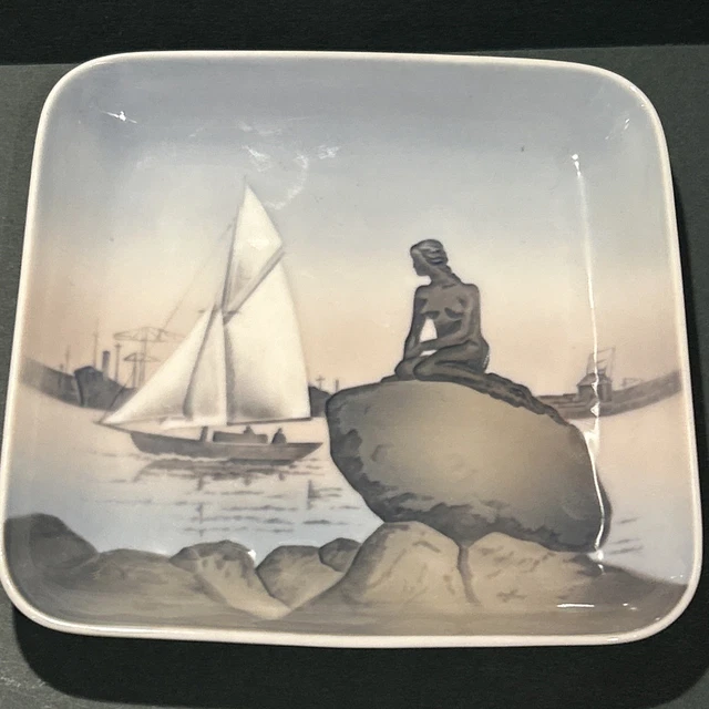 VINTAGE BING & Grondahl Little Mermaid Copenhagen Trinket Dish #531-455 ...