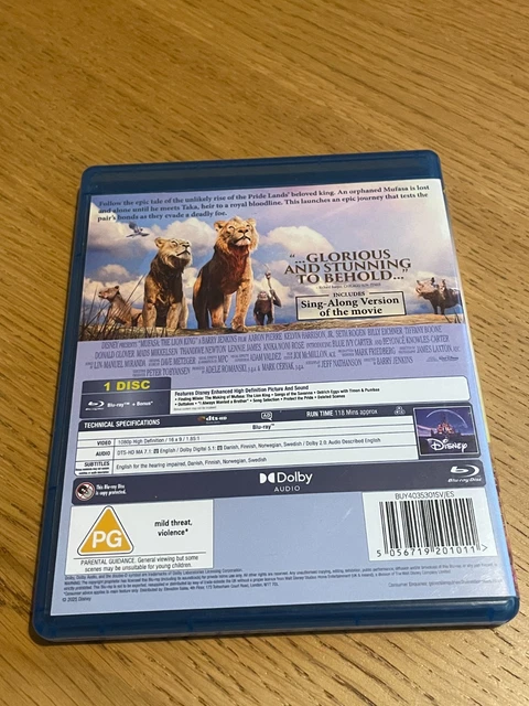 MUFASA: THE LION King [PG] Blu-ray disney £6.99 - PicClick UK
