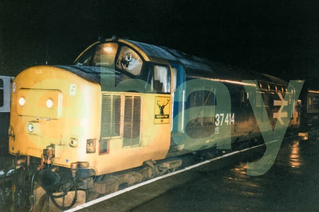 UK DIESEL TRAIN Railway Photograph Of Class 37 Loco 37414. Rm37-1235 £1 ...