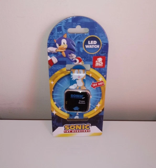 SONIC THE HEDGEHOG LED Watch 30th Anniversary Sonic & Tails Sega Kids ...