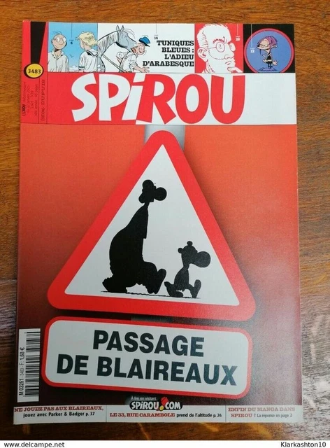 SPIROU N°3483 : Passage de blaireaux EUR 2,50 - PicClick FR