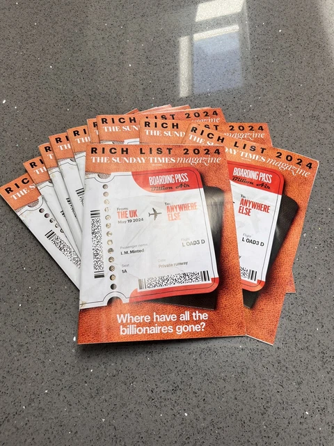SUNDAY TIMES RICH List Magazine 2024 - 1 Left Don’t Lose Out⌛️ Brand ...