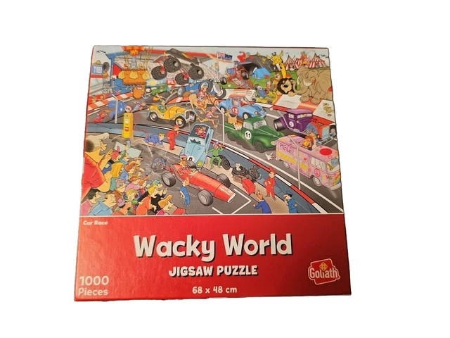 GOLIATH WACKY WORLD Car Race | 1000 Piece Puzzle | Fun & Challenging £2 ...