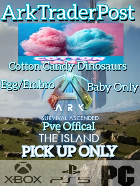 ARK SURVIVAL ASCENDED Pve Official Cotton Candy Themed Dinosaurs $1.39 ...