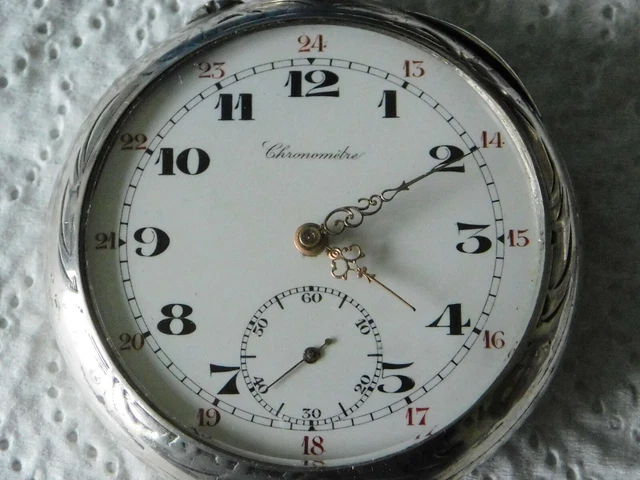 MONTRE GOUSSET CHRONOMÈTRE ULTRA argent a ancre +-1910 révisé fonctionne EUR 189,00 - PicClick FR