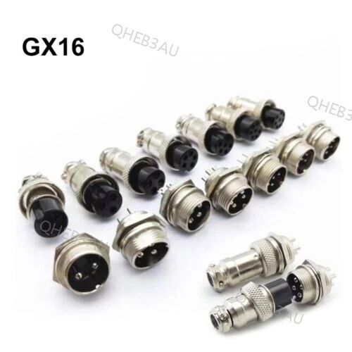 GX16 NUT MALE Female Panel Mount Socket 2-8pin Aviation Plug Cable ...