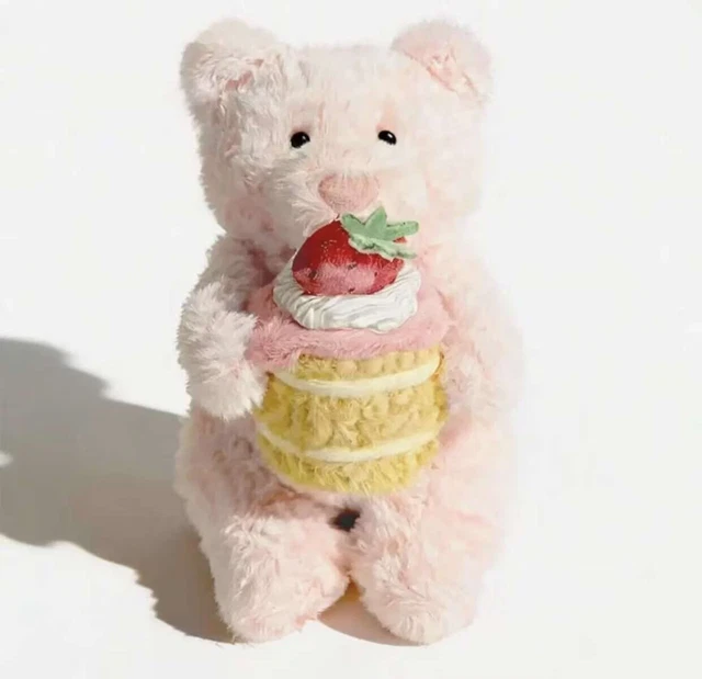 SWEET PINK PLUSH Bear With Mini Strawberry Layer Cake Jellycat +dust ...