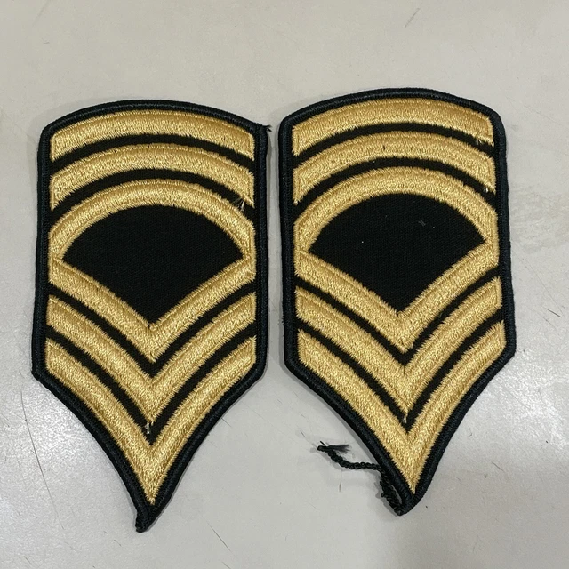 PAIR OF U.S. Army Master Sergeant Rank Stripes Uniform Patches - New ...