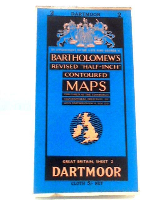 DARTMOOR - REVISED "Half-Inch" Contoured Maps Sheet 2 (1955) (ID:90266 ...