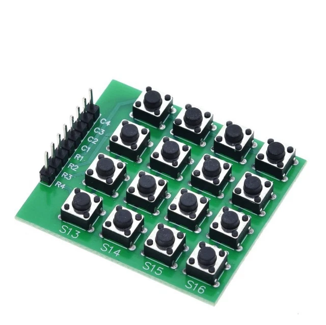 8PIN 4X4 MATRIX 16 Keys Button Keypad Keyboard Breadboard Module MCU ...