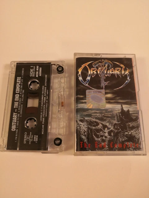 OBITUARY THE END Complete cassette MC Death Autopsy Asphyx Possessed ...