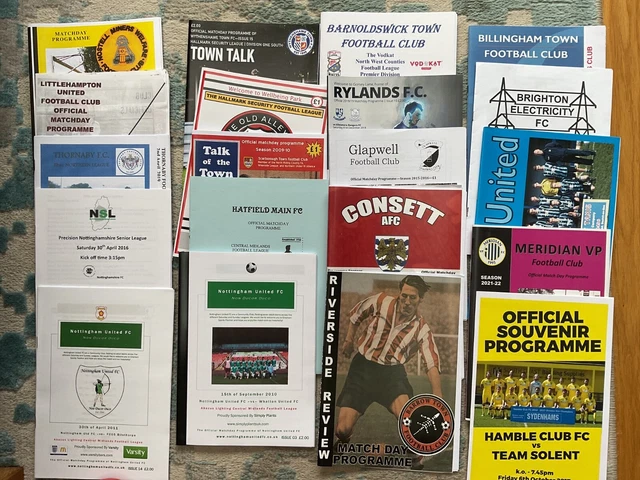 20NON-LEAGUE FOOTBALL PROGRAMMES involving Defunct clubs (10) £11.12 ...