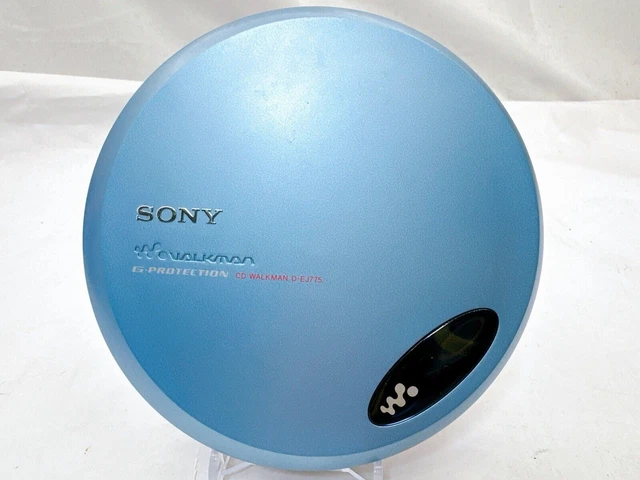 SONY WALKMAN PORTABLE CD Player D-EJ775 Light Blue Tested Works Fine ...