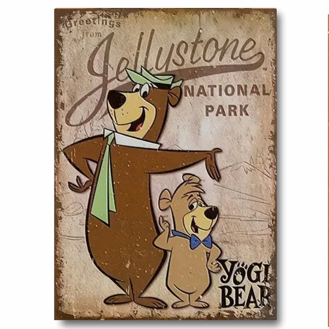 YOGIE BEAR WELCOME to Jellystone Animated Series Artwork Printed on ...