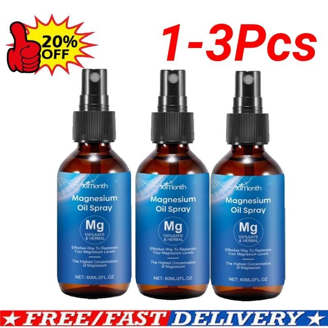 1-3X PURE MAGNESIUM Oil Spray - 100% Pure & Natu ral Magnesium Oil Spra ...