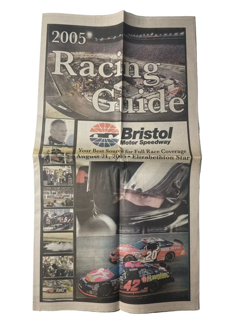 VINTAGE RACING GUIDE Newspaper Bristol Motor Speedway Paper Aug 21 ...