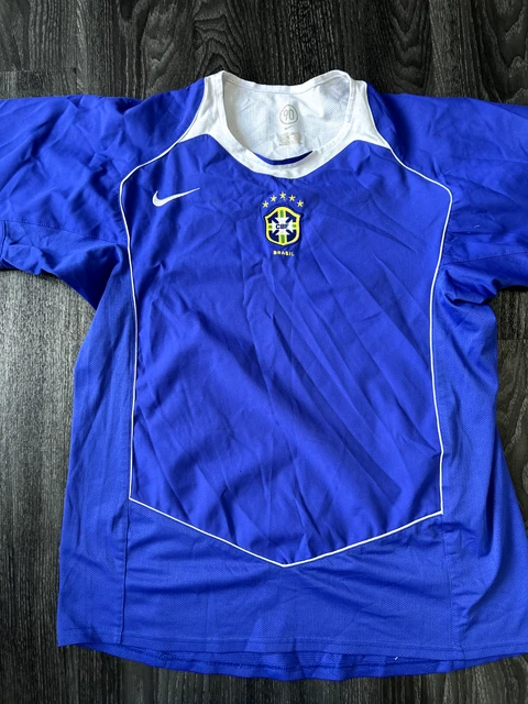 ORIGINAL AUTHENTIC NIKE Brazil Football 2004 Away Shirt Large Mens £65. ...