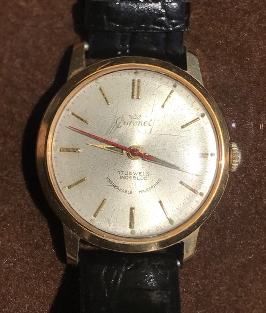 VINTAGE MENS CORONET Swiss watch 17 jewels Incabloc Gold $41.00 ...