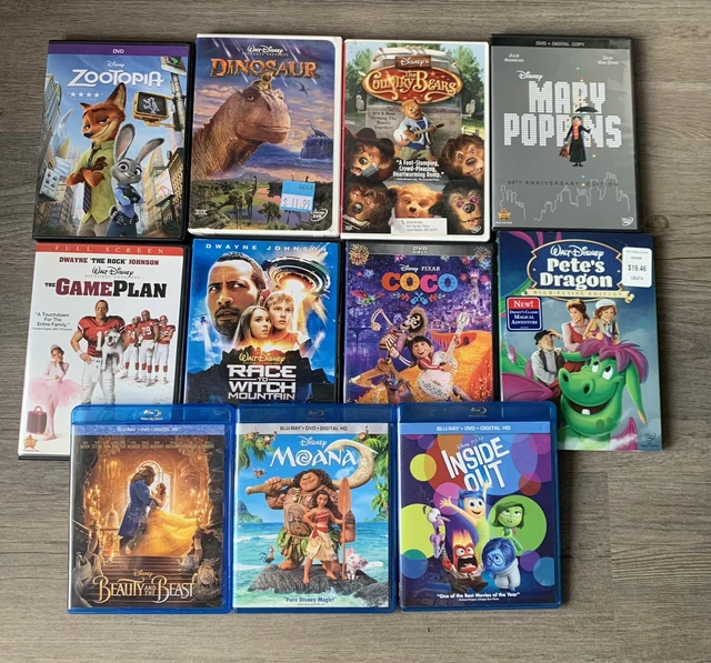 DISNEY LOT OF 11 DVDs Walt Disney Pictures & Pixar Cartoons and Live ...