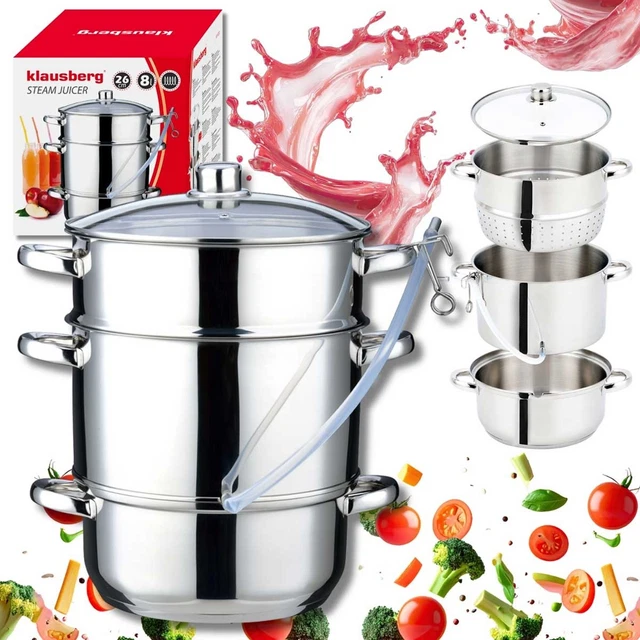 DAMPFENTSAFTER, EDELSTAHL-VERDAMPFER, VERDAMPFER für alle Herdarten, 8L ...