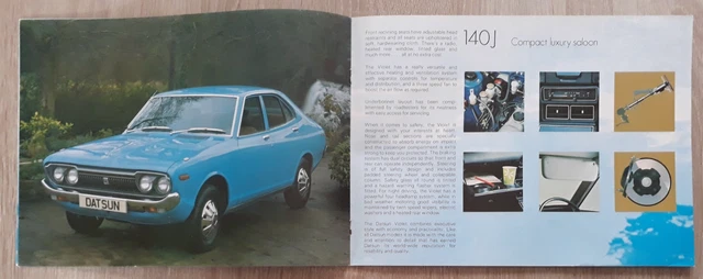 DATSUN VIOLET 140J & 160J SSS Brochure 1975 £14.99 - PicClick UK