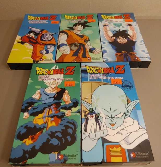 LOT OF 5 Dragon Ball Z VHS Tapes DBZ Garlic Frieza Goku Tested ...