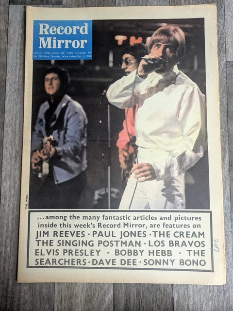 RECORD MIRROR MUSIC Paper- 1st October 1966- The Who Cover £8.00 ...