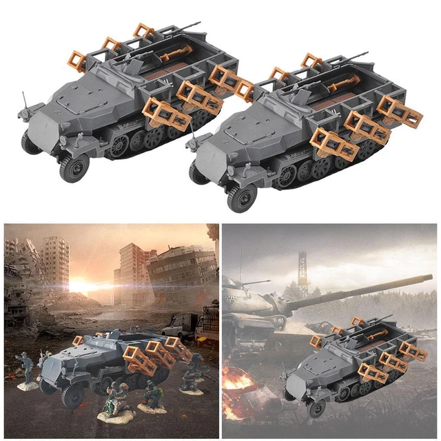 2/SET PLASTIC SIMULATED WWII German SdKfz 251 Tank Model Kit 1/72 Scale ...