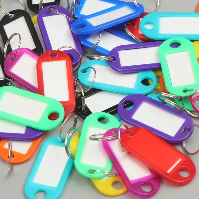 COLOR KEY TAGS With Labels Plastic Prevent Missing Key Identifiers ...