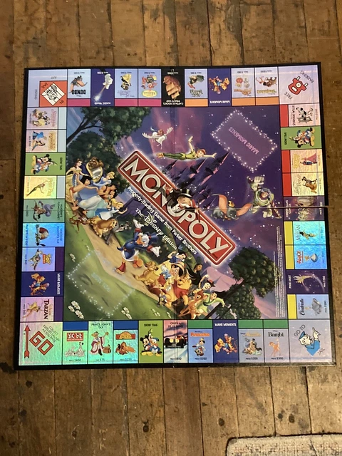 MONOPOLY DISNEY EDITION 2001 COMPLETE Snow White Pinocchio Peter Pan ...