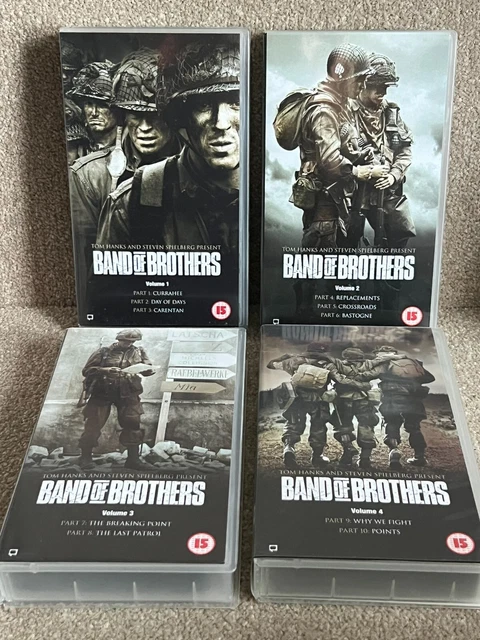 VHS VIDEO TAPE Bundle - Band Of Brothers - Vol 1-4 - Cert 15 - War ...