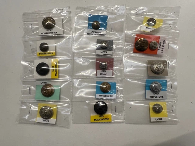 COLLECTION OF VINTAGE Railway Buttons - Various £13.99 - PicClick UK