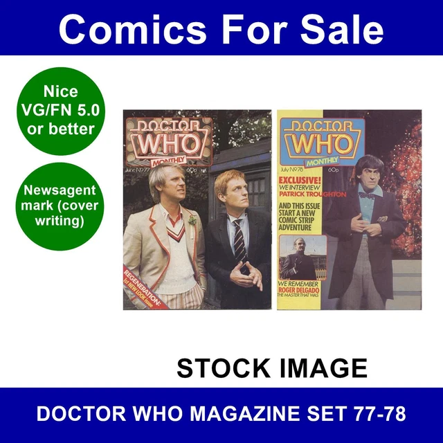 DOCTOR WHO MAGAZINE #77 78 - 2 comics VGFN EUR 8,54 - PicClick IT