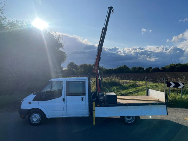 FORD TRANSIT DROPSIDE Truck Palfinger Pc1500 1 Ton 1000Kg Hiab Crane ...