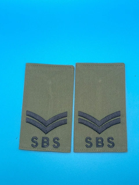SPECIAL BOAT SERVICE SBS Rank Slides Olive Green - Corporal Cpl £7.00 ...
