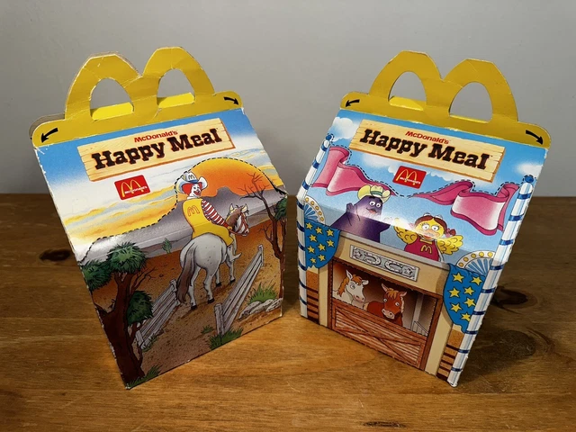 VINTAGE MCDONALD’S HAPPY Meal Cardboard Empty Boxes - Ronald Mcdonald ...
