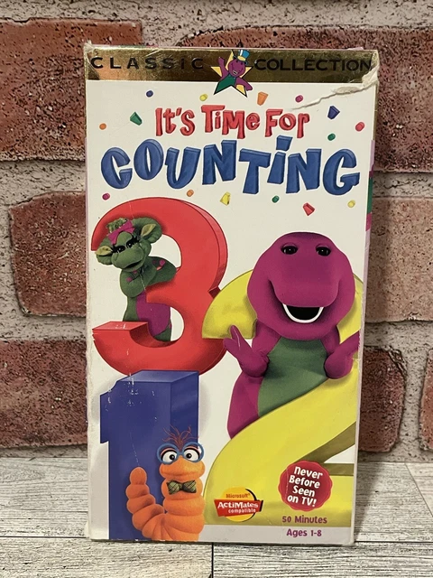 BARNEY - IT'S Time For Counting VHS 1997 White Tape, Classic Collection ...